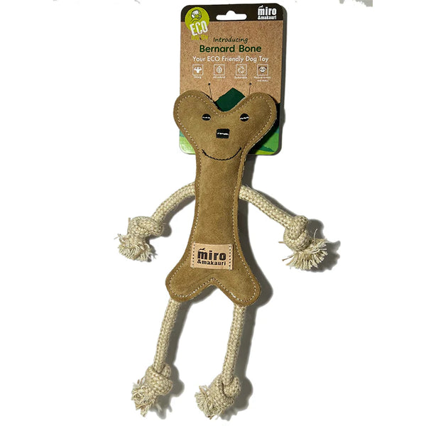 Miro & Makauri - Bernard Bone Eco Friendly Leather Dog Toy – Wags ...