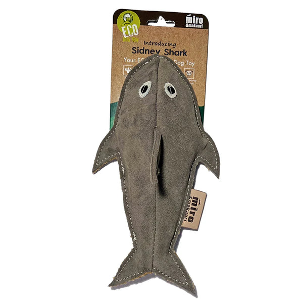 Miro & Makauri - Sidney The Shark Eco Friendly Leather Dog Toy – Wags ...